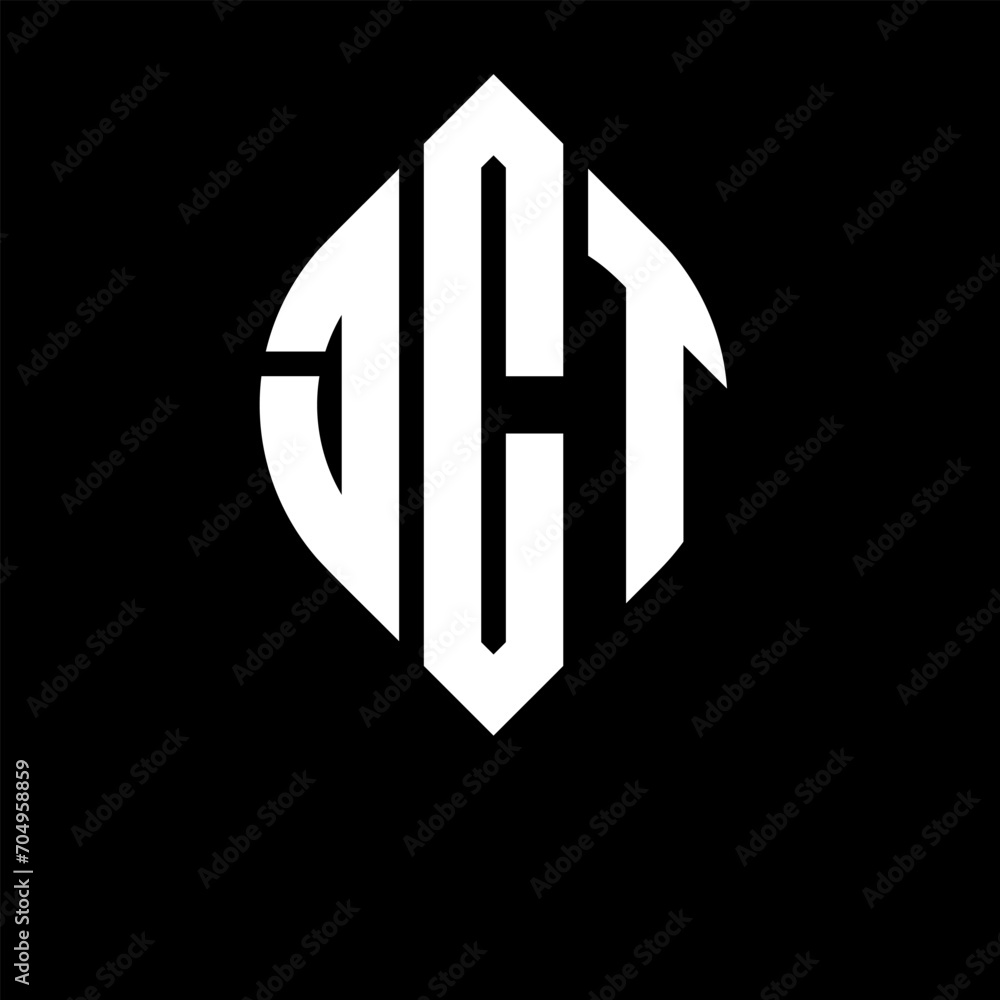 JCT circle letter logo design with circle and ellipse shape. JCT ...