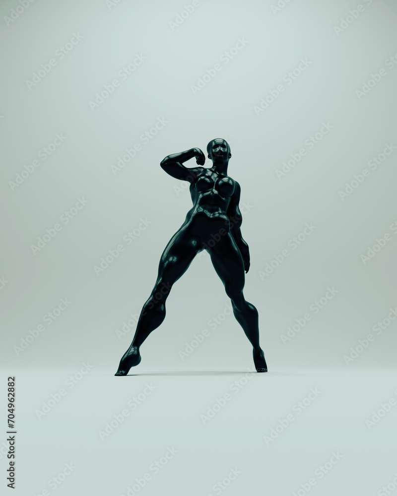 Black female abstract voluptuous sculpture mysterious paranormal figure ...