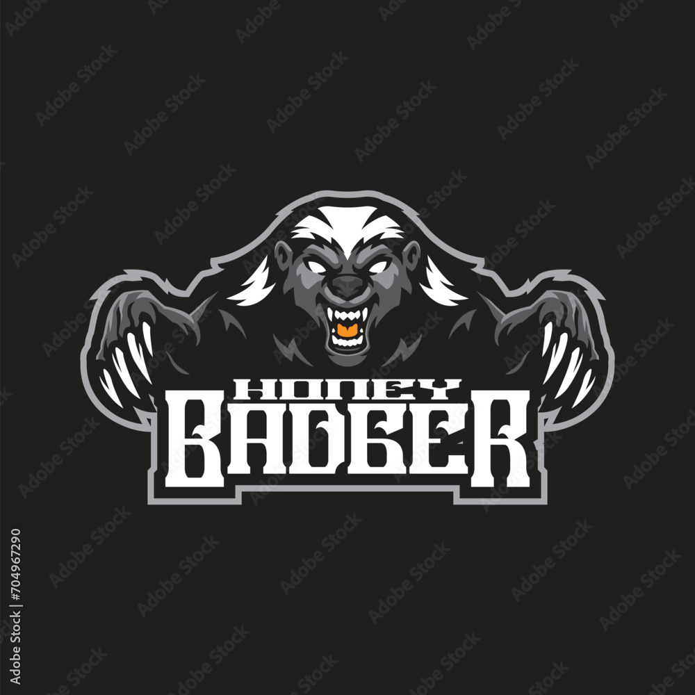 Badger mascot logo design with modern illustration concept style for ...