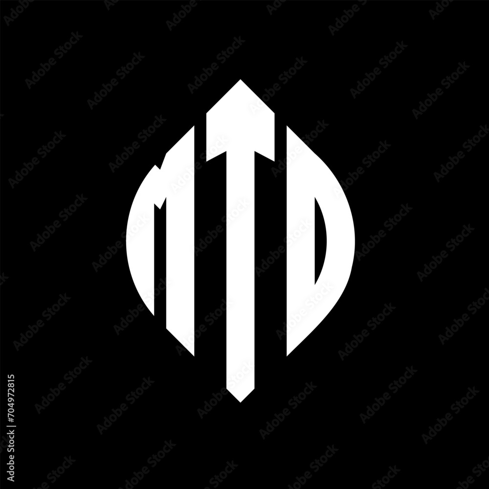 MTO circle letter logo design with circle and ellipse shape. MTO ...