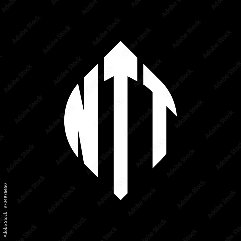 NTT circle letter logo design with circle and ellipse shape. NTT ...