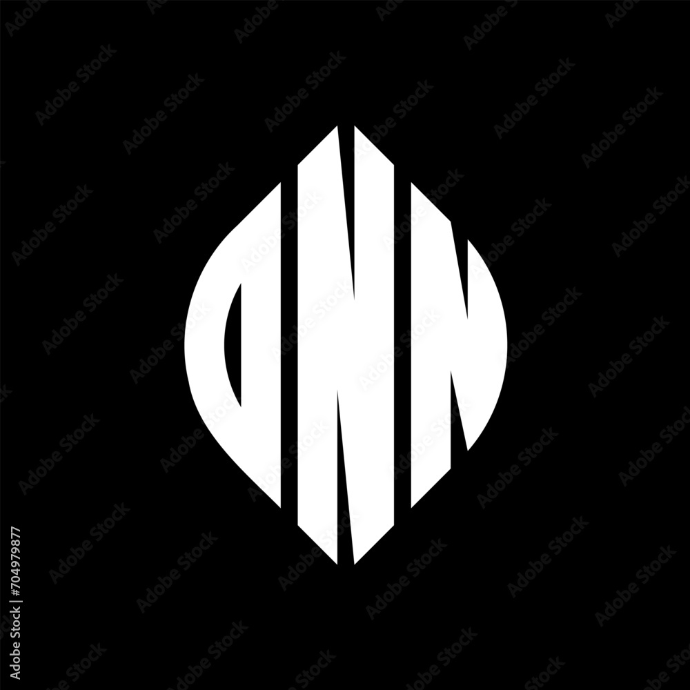ONN circle letter logo design with circle and ellipse shape. ONN ...