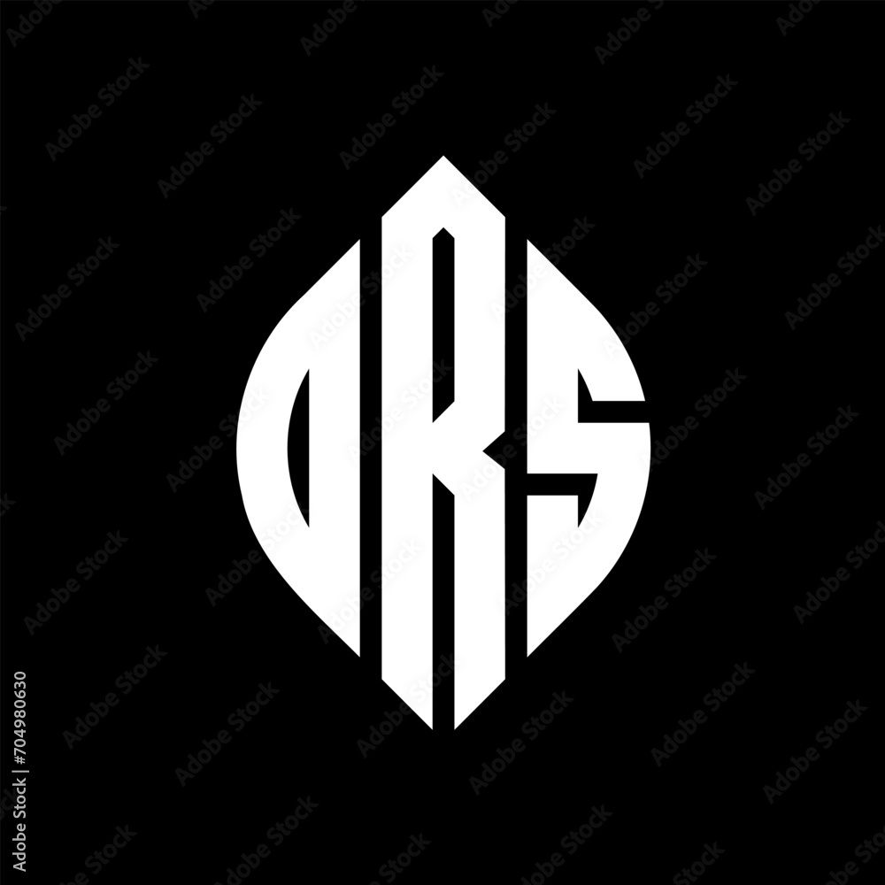 ORS circle letter logo design with circle and ellipse shape. ORS ...