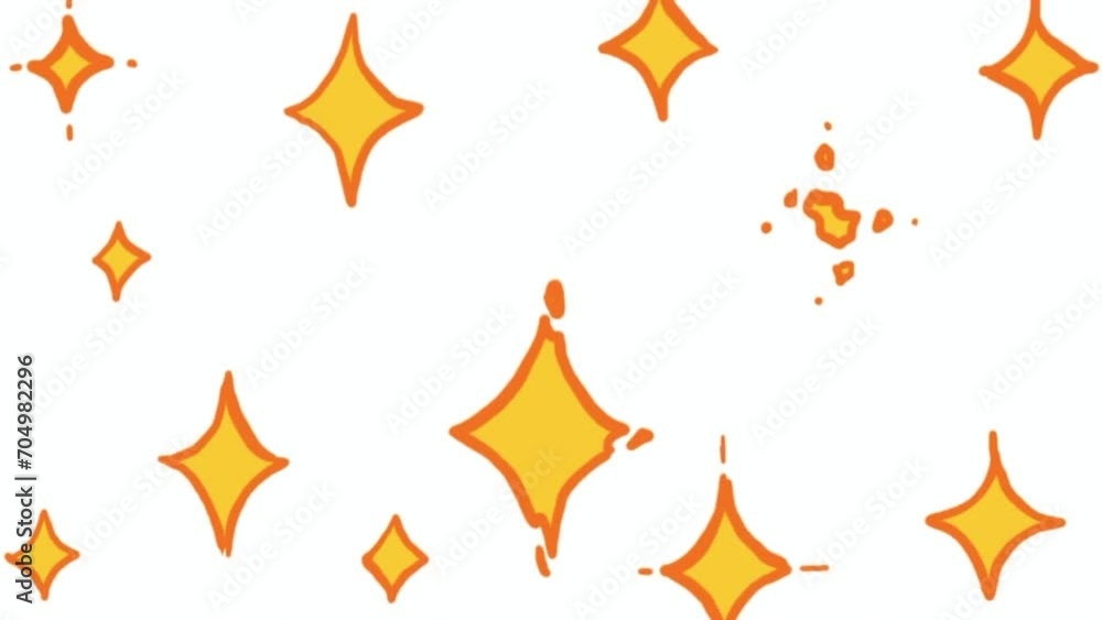 Hand drawn sparkling stars on white background. Magic sparkles. Fairy ...