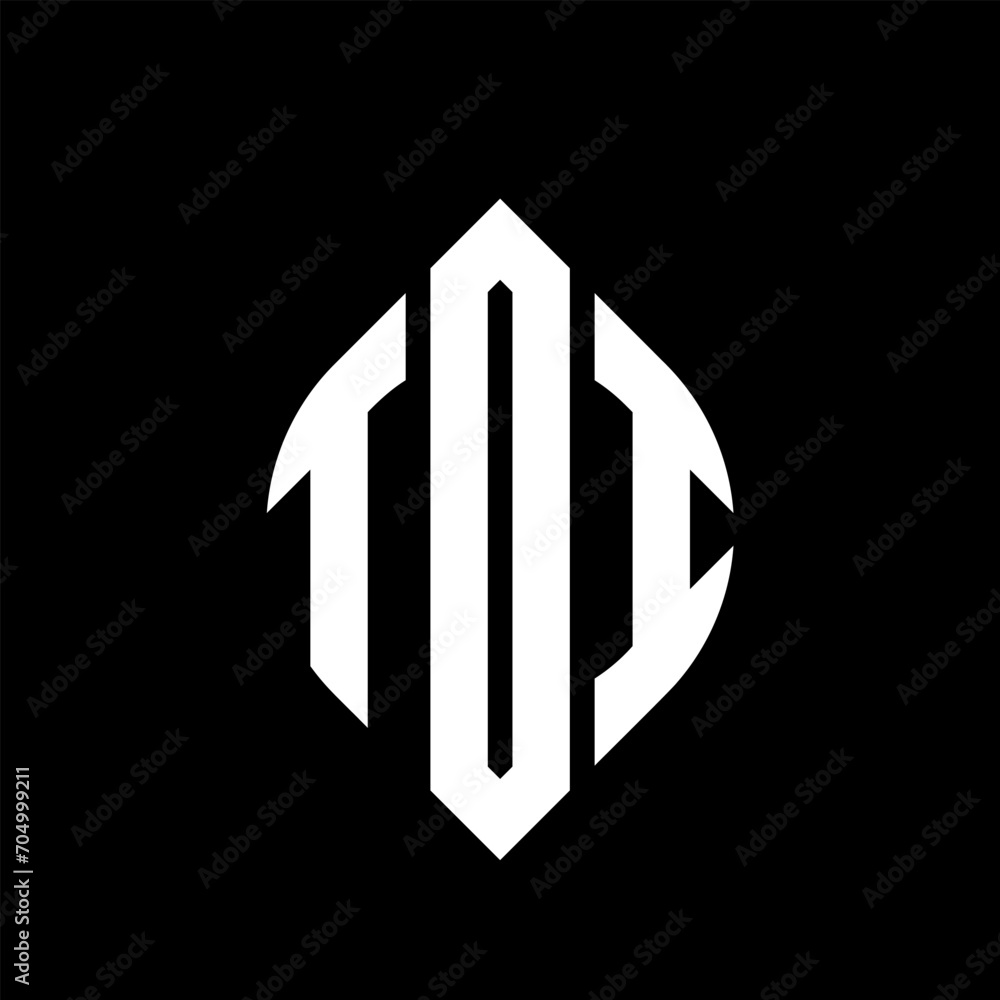 TOI circle letter logo design with circle and ellipse shape. TOI ...