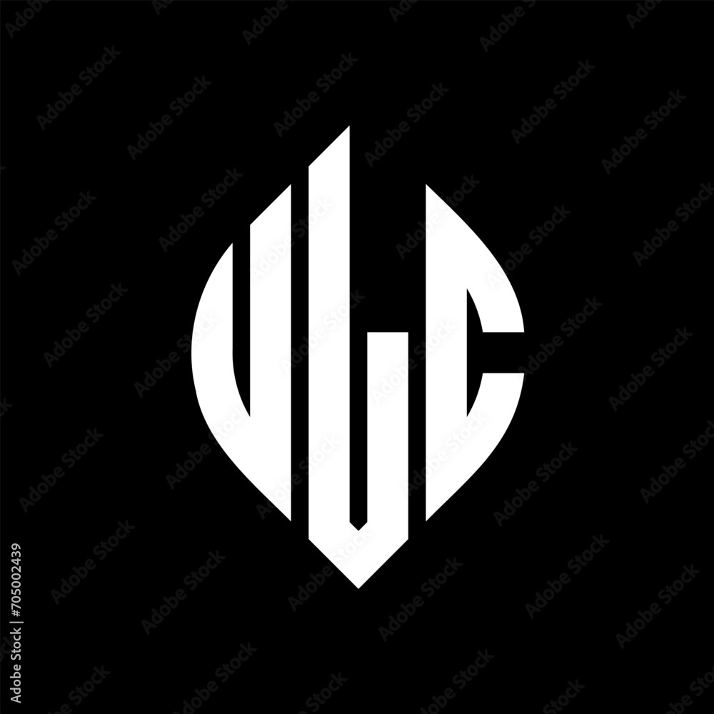 ULC circle letter logo design with circle and ellipse shape. ULC ...