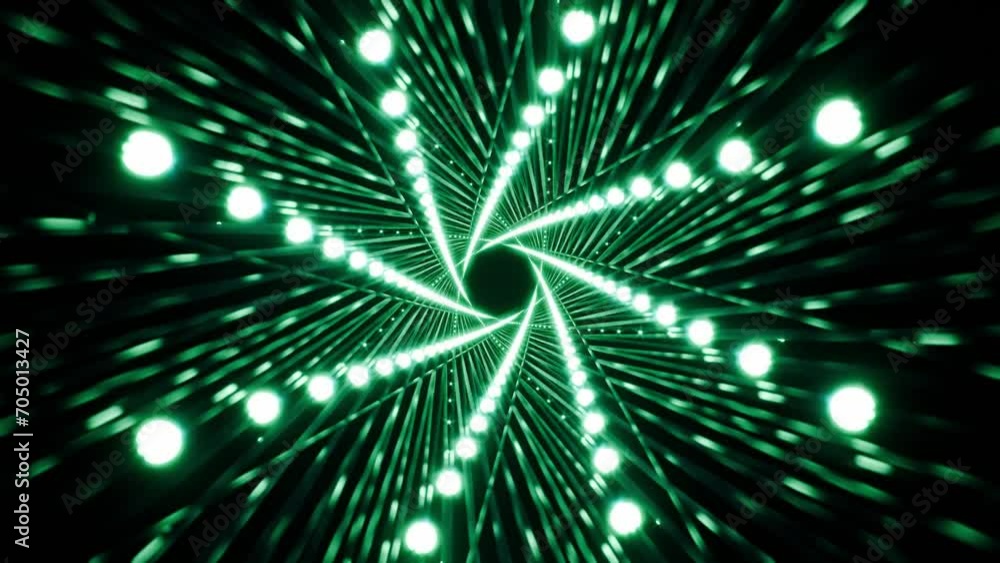seamless VJ loop 3d animation geometric green patterns for live concert ...
