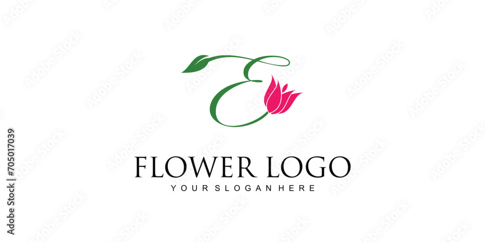 Creative flower logo design with combination letter from A to Z|rose ...