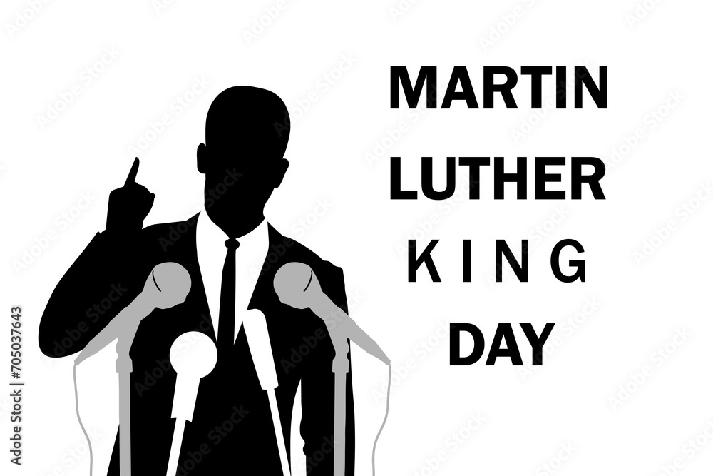 Martin Luther King Jr. Day typography greeting card design. MLK Day ...