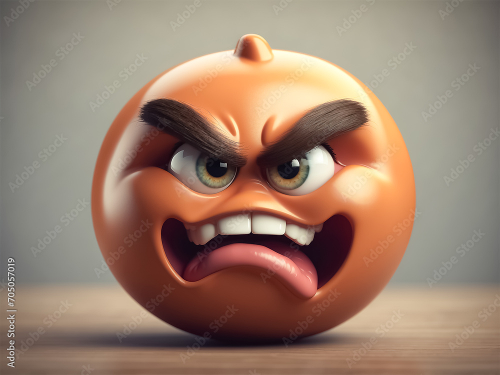 An annoyed emoji shows disgust and mockery with a facial expression ...