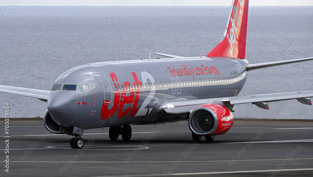 Jet2.com Boeing 737-8MG(WL) at Cristiano Ronaldo Airport, Madeira ...