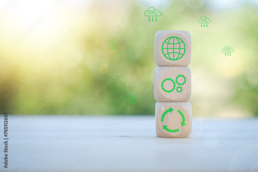 environment Earth concept. Net zero greenhouse gas emissions target ...