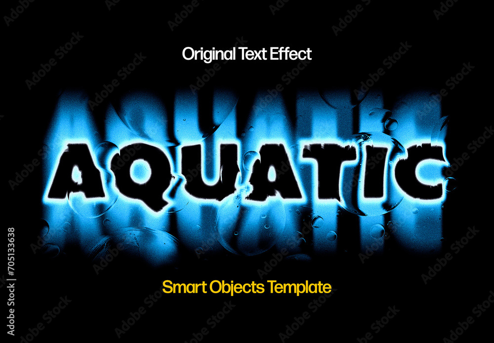 Underwater Text Effect Mockup Stock Template | Adobe Stock