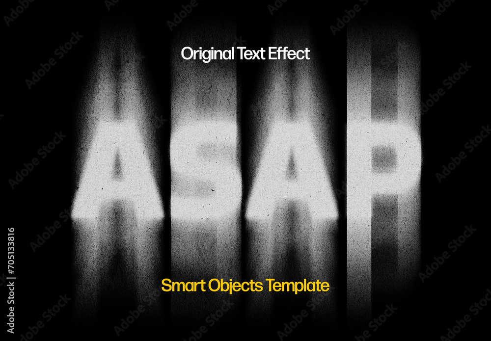 Smudged Text Effect Mockup Stock Template | Adobe Stock