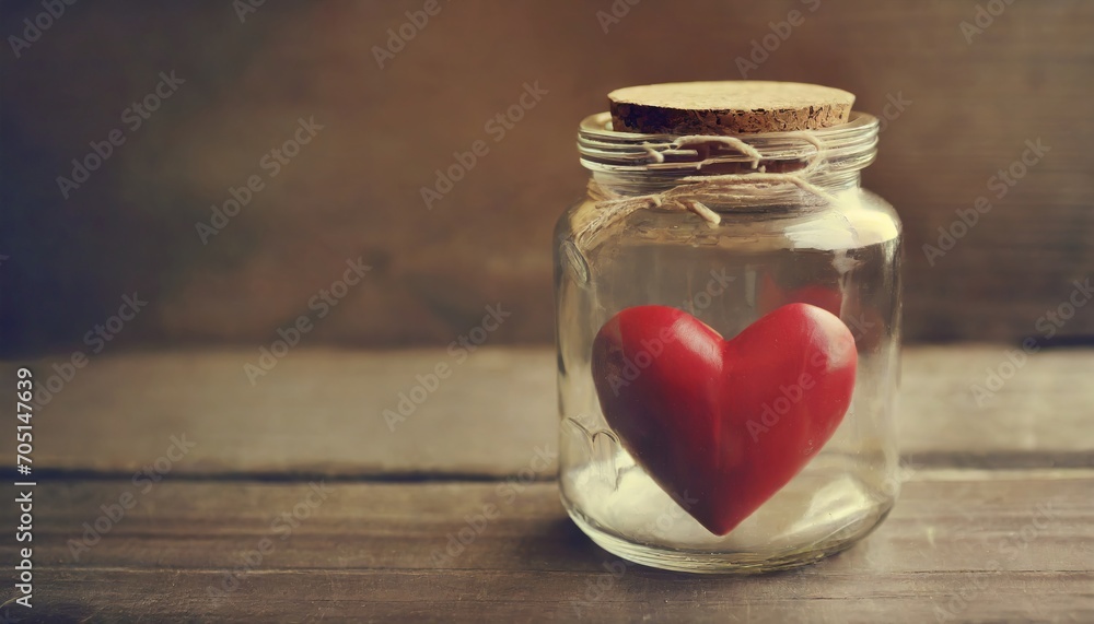 Heart in a jar or bottle Stock 写真 | Adobe Stock
