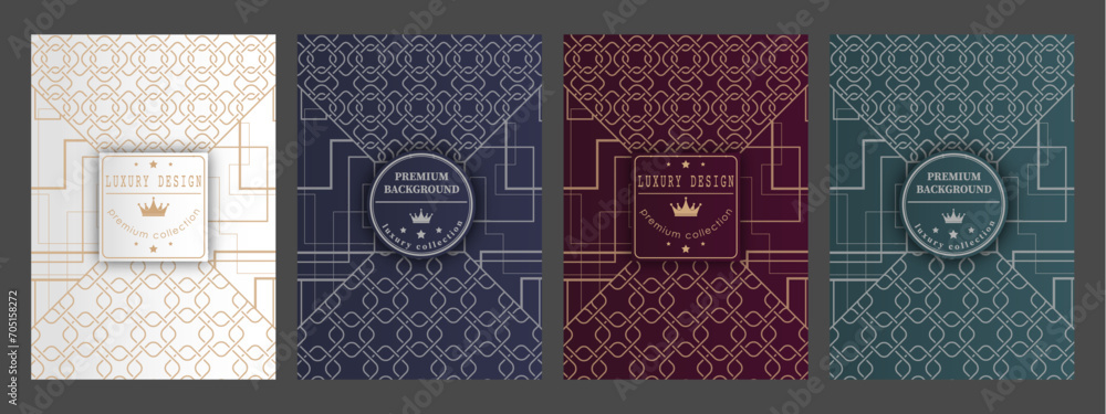 A luxurious pattern. A set of spectacular patterns for covers, prints ...