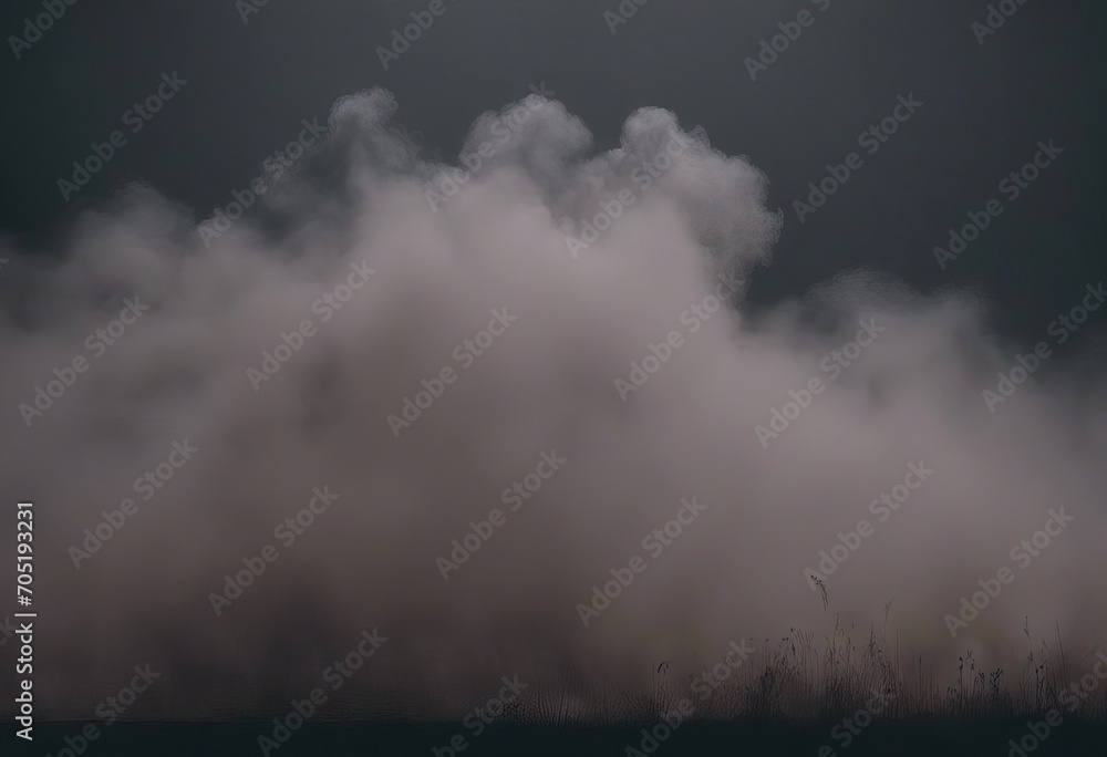 This stock motion graphics video shows slowly rising smoke or fog on ...
