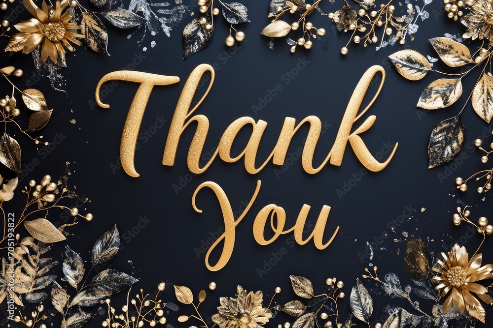 Golden Gratitude: Elevate your appreciation with our exclusive 'Thank ...