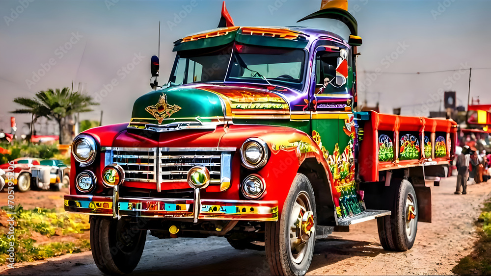trucks, Pakistani truck, Truck Art, Pakistani truck art, on the road ...
