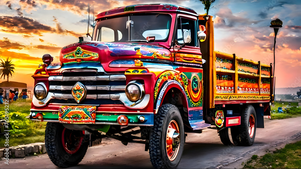 trucks, Pakistani truck, Truck Art, Pakistani truck art, on the road ...