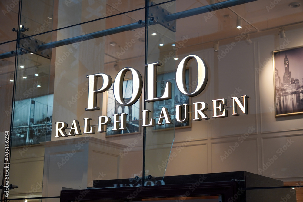 Portsmouth England 8 January 2024 - Ralph Lauren Polo store sign and ...