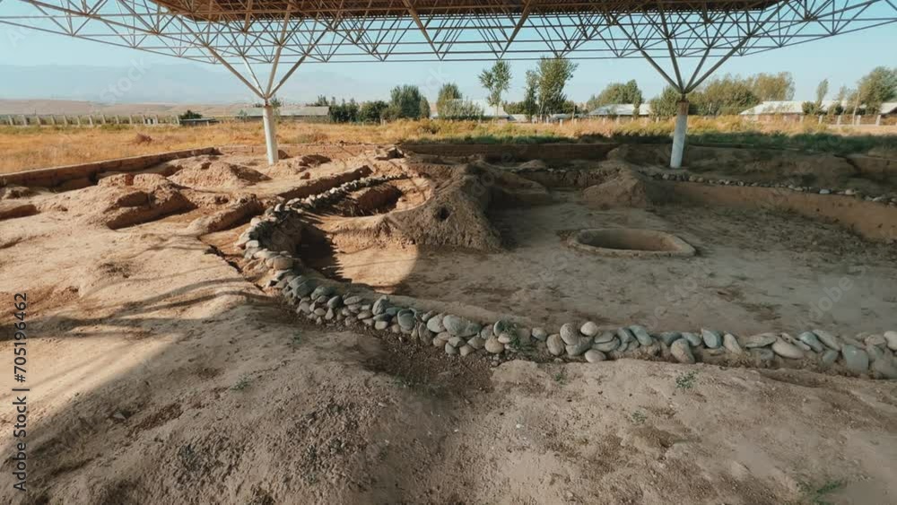 The ancient city of Sarazm in Tajikistan. The oldest settlement of the ...
