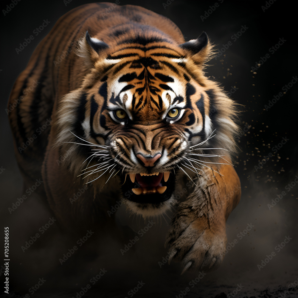 an Matejko-inspired symmetrical drawing: Explosive wildlife action ...