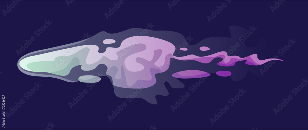 Alien weapon laser beam. Futuristic plasmic ray from space blaster or ...