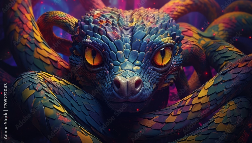 DMT Snake entity, Mama Ayahuasca, psychedelic divine cosmic trippy godly spiritual psionic ...