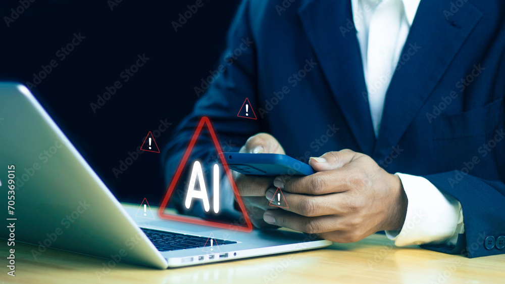 No AI artificial intelligence artwork grunge icon symbol graffiti. No ...