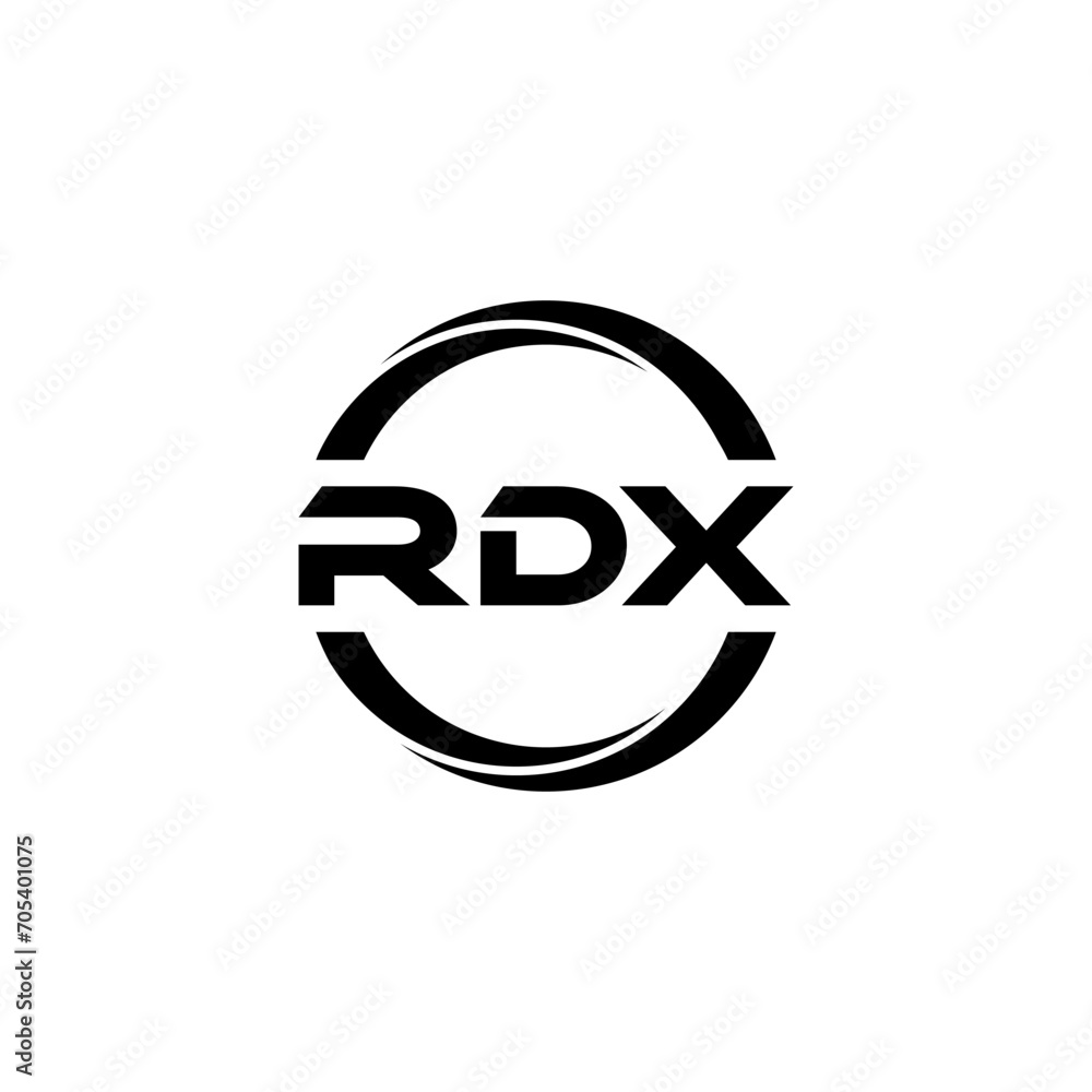 RDX letter logo design with white background in illustrator, cube logo ...