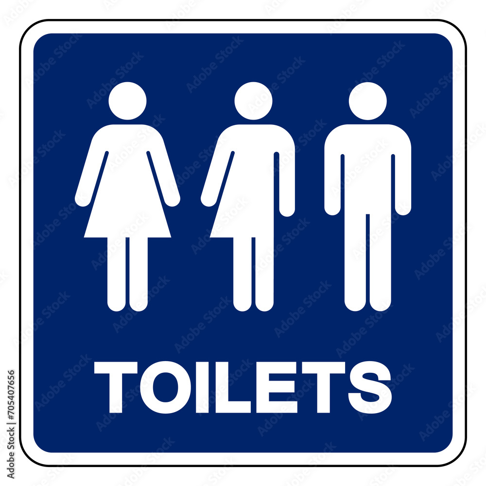 All Gender Restroom Symbol Sign,Vector Illustration, Isolated On White ...