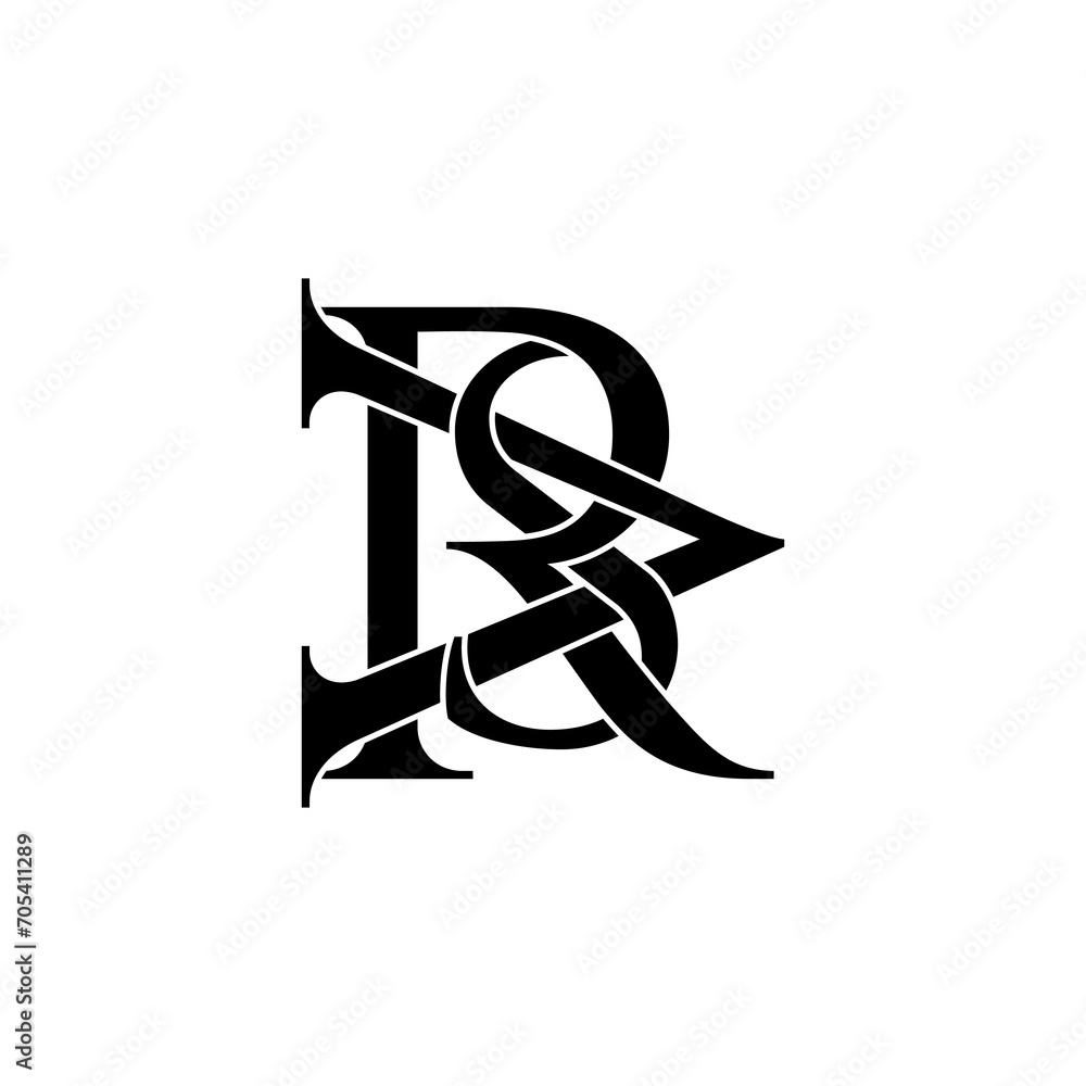 rsa typography letter monogram logo design Stock Vector | Adobe Stock