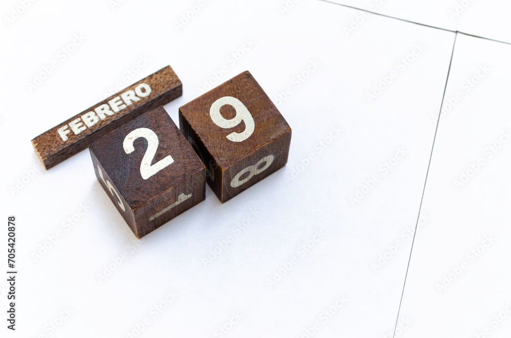 29 de Febrero. Año Bisiesto, día extra en el calendario representado ...