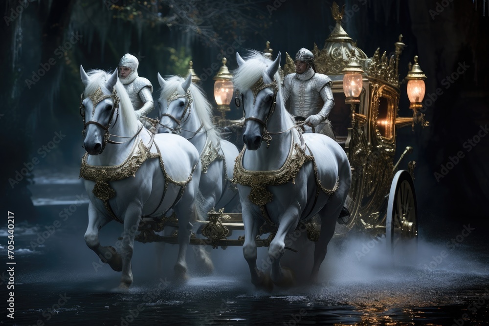 A diverse group of individuals joyfully riding together on the backs of ...