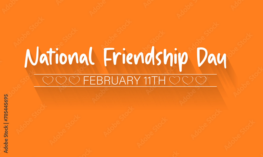 National Friendship Day February celebrated on 11th February. Vector ...