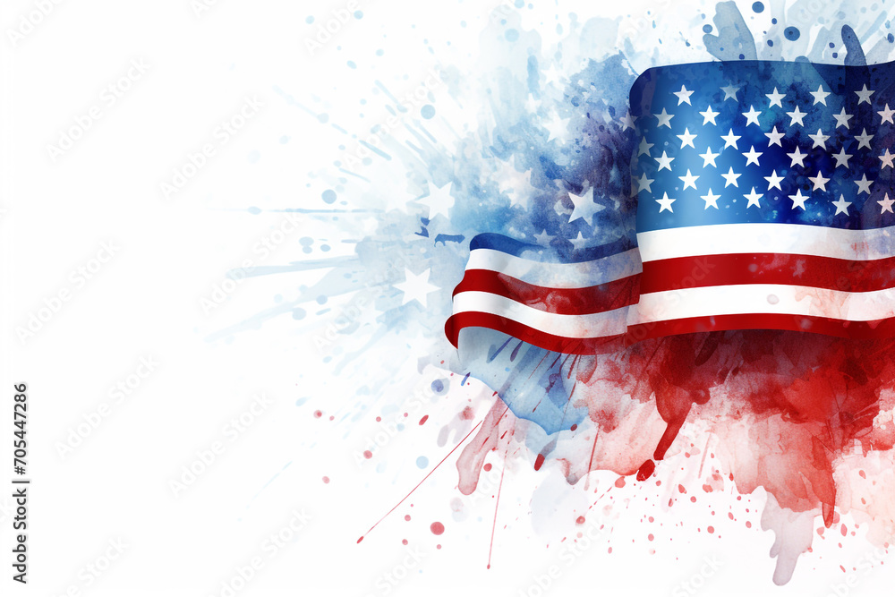 American flag vector clipart set for USA Independence Day. 4 July ...