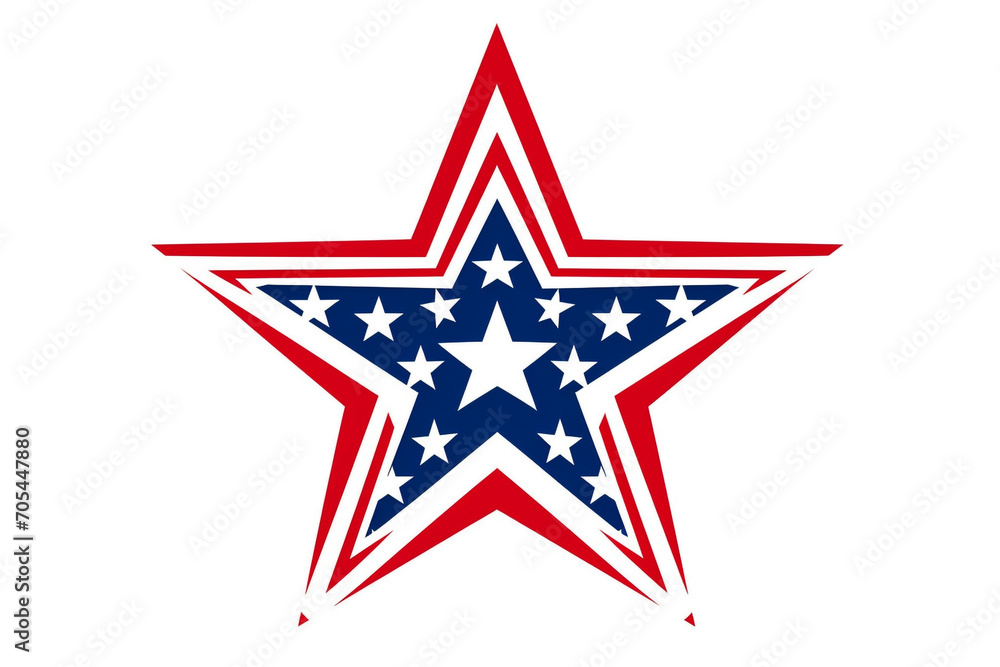 American flag vector clipart set for USA Independence Day. 4 July ...