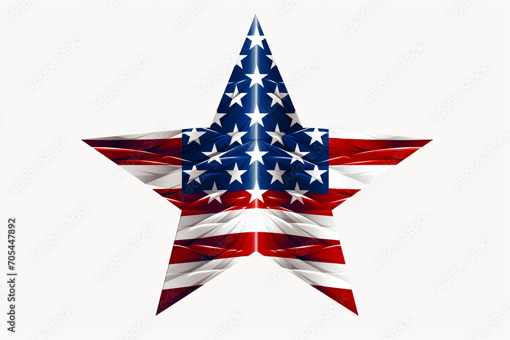 American flag vector clipart set for USA Independence Day. 4 July ...