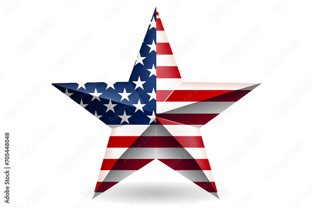 American flag vector clipart set for USA Independence Day. 4 July ...