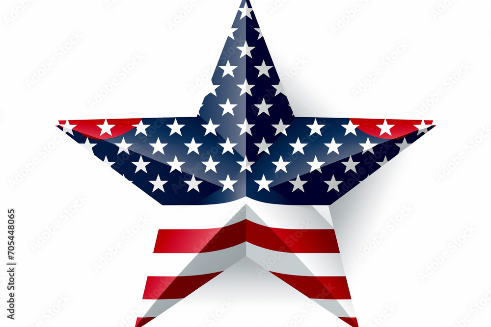 American flag vector clipart set for USA Independence Day. 4 July ...