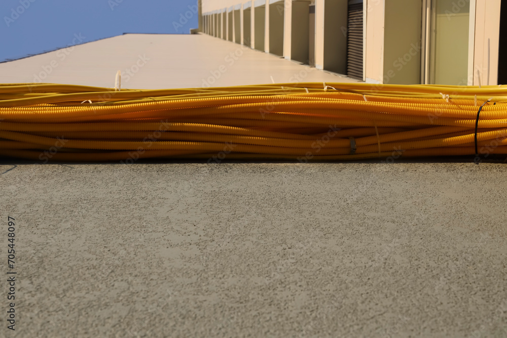 Gas Pipe Line System Connection Installed in House Wall. gas pipeline ...