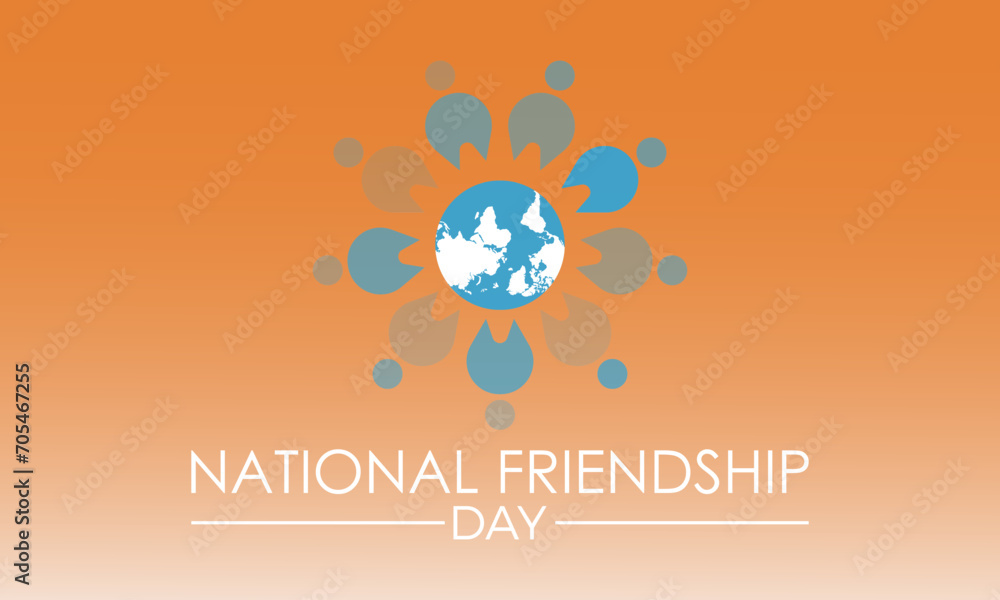 National Friendship Day February celebrated on 11th February. Vector ...