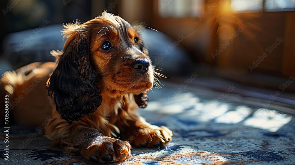 Curious English Cocker Spaniel Puppy Dog, Desktop Wallpaper Backgrounds ...