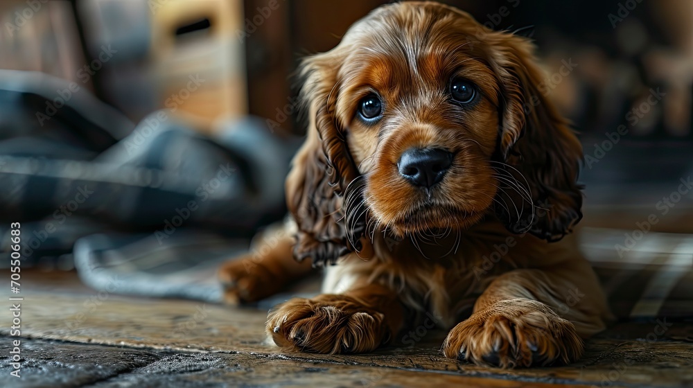 Curious English Cocker Spaniel Puppy Dog, Desktop Wallpaper Backgrounds ...