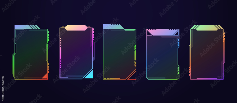 Modern Twitch Screen Panels or Frames. Vector Set of Ui, Ux Design ...