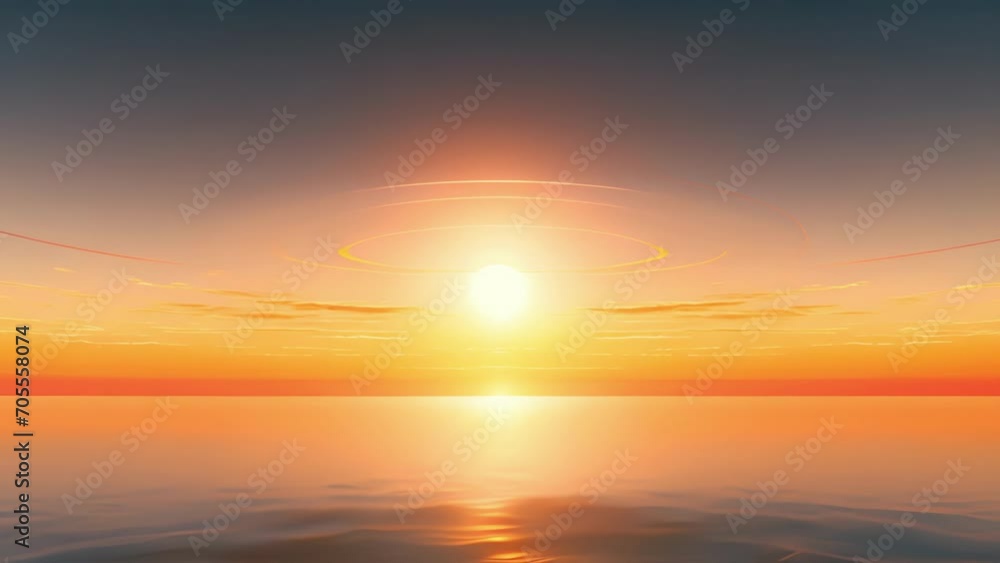A simple yet powerful depiction of a sunrise, evoking the endless cycle ...