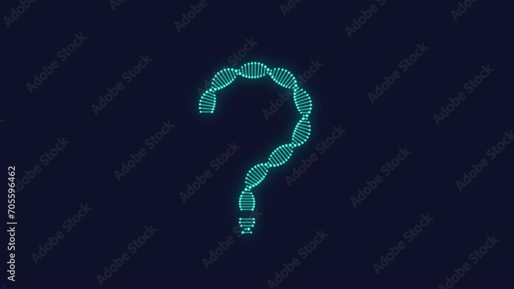 Vidéo Stock Vector genetic abstract video with alpha channel. Neon blue ...