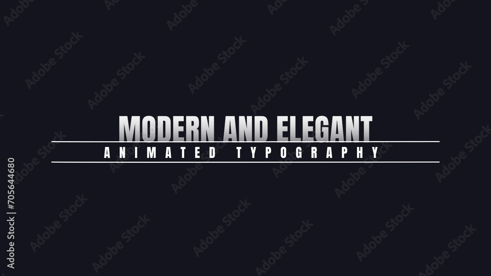 Modern and Elegant Animated Typography Stock Template | Adobe Stock