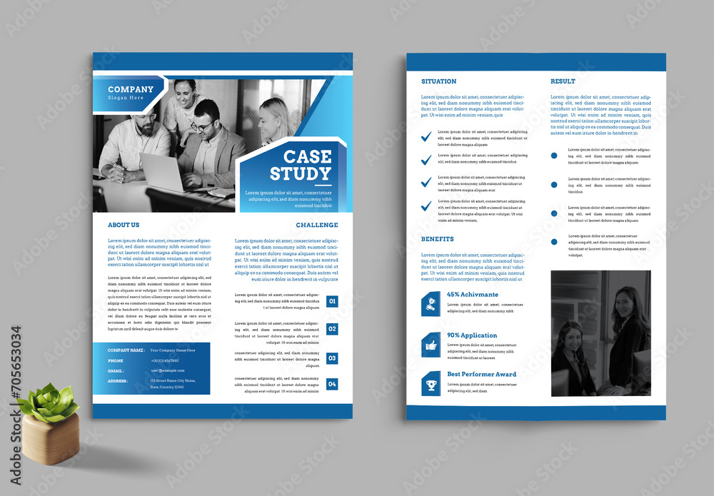 Business Case Study Layout Stock Template | Adobe Stock